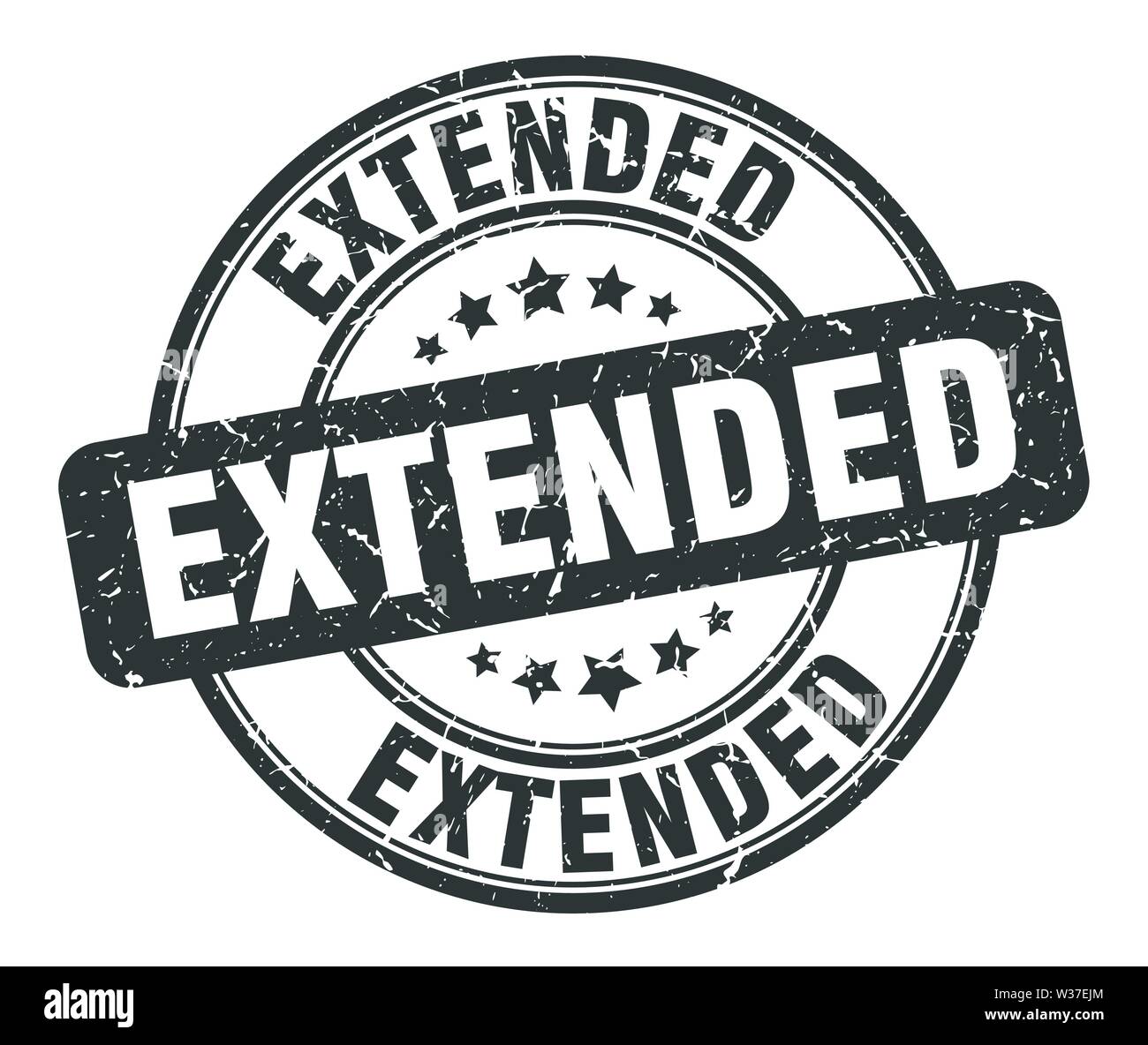 extended stamp. extended round grunge sign. extended Stock Vector Image ...