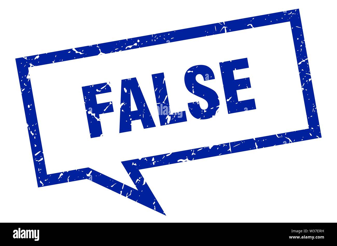 false sign. false square speech bubble. false Stock Vector Image & Art ...