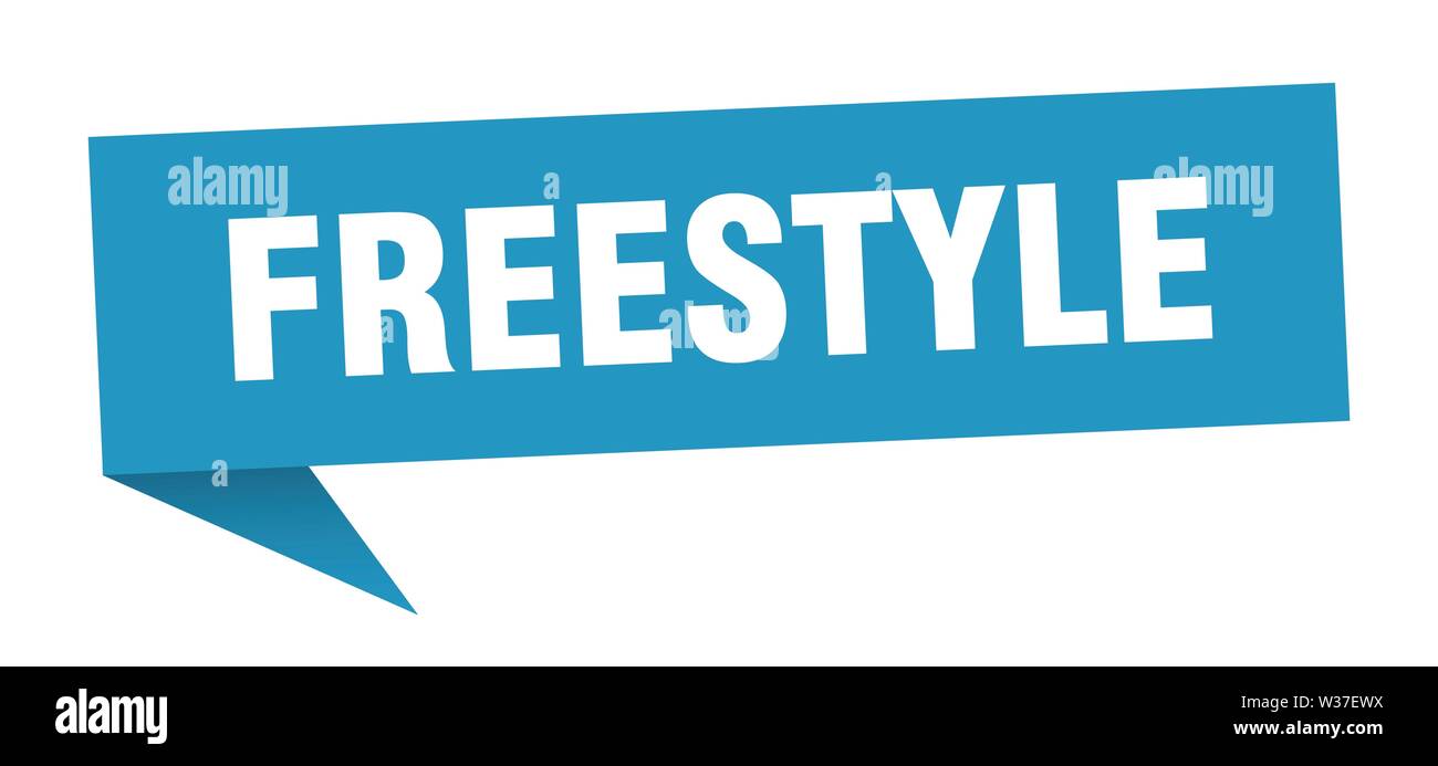 freestyle speech bubble. freestyle sign. freestyle banner Stock Vector ...