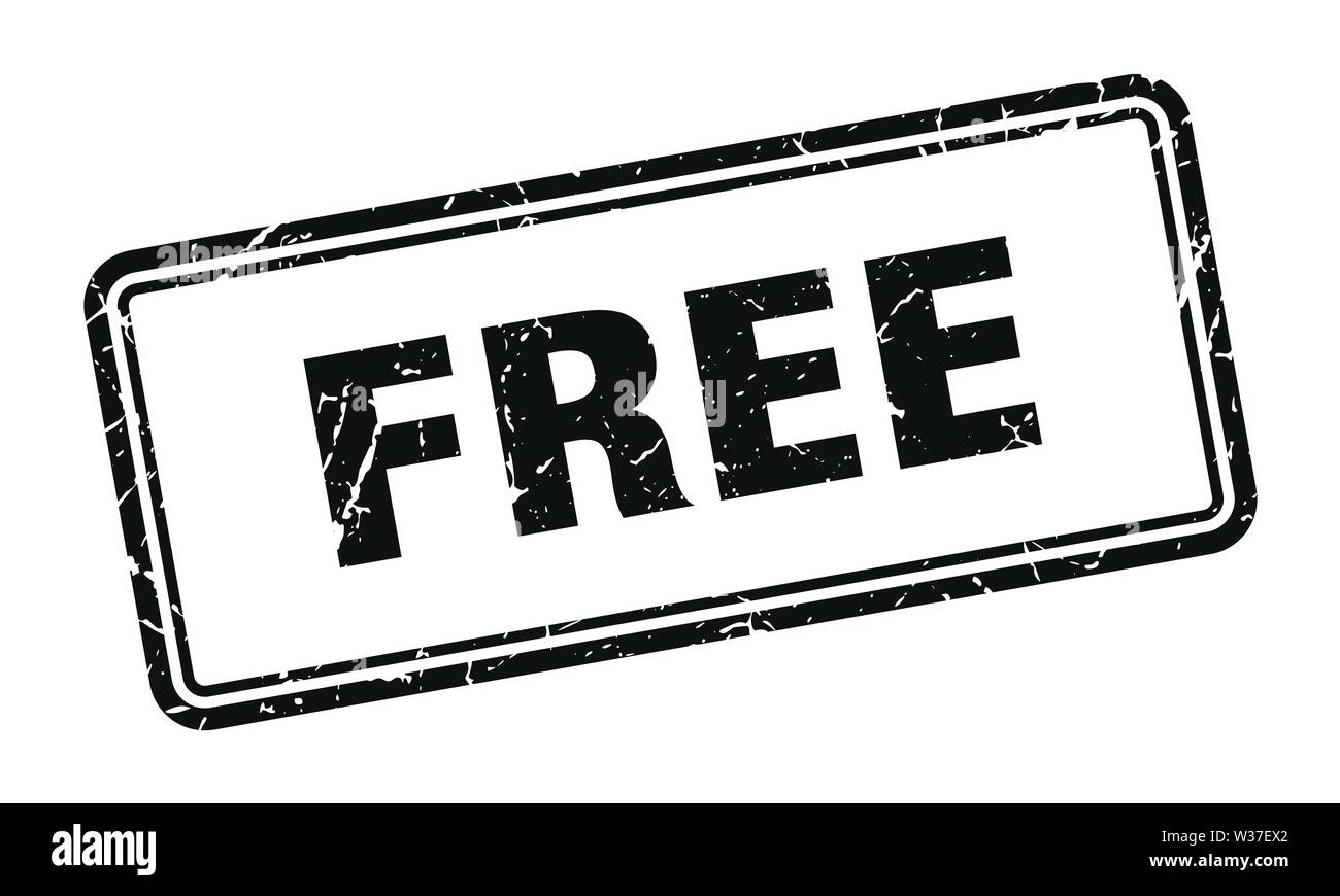 free stamp. free square grunge sign. free Stock Vector Image & Art - Alamy