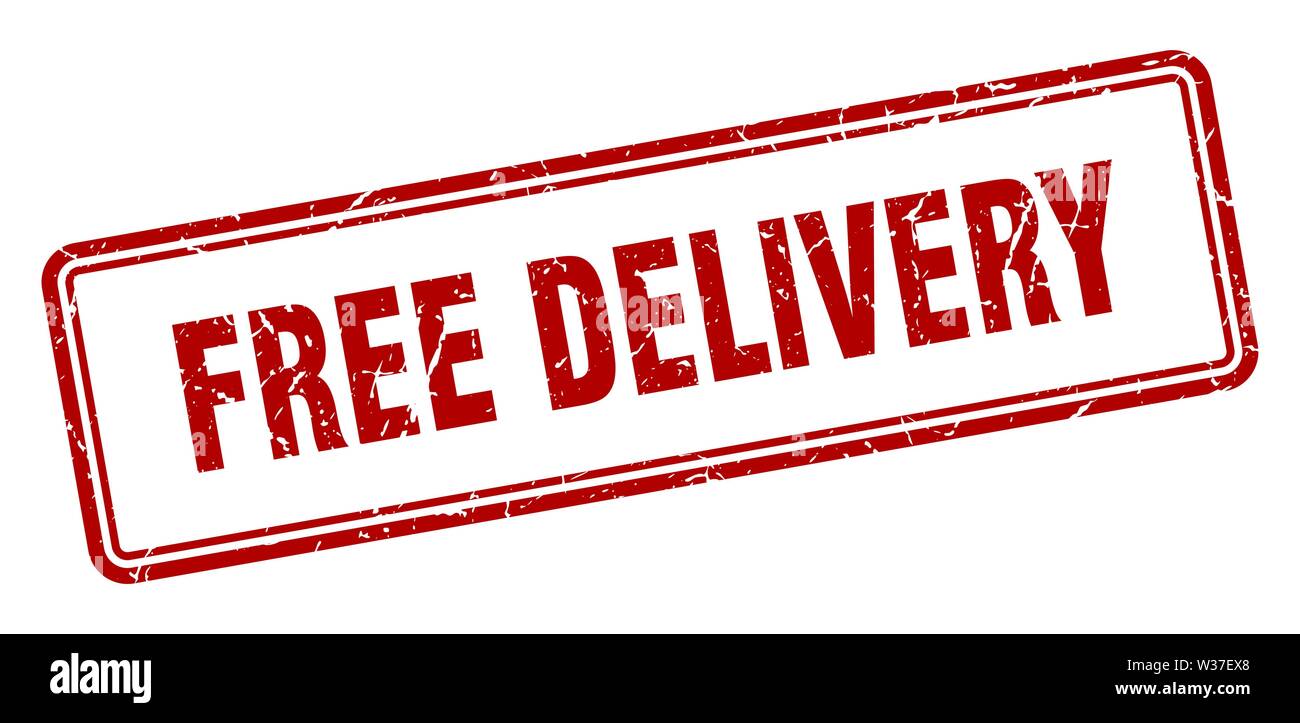 free delivery stamp. free delivery square grunge sign. free delivery ...
