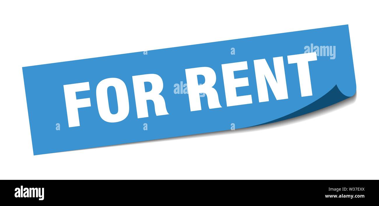 for rent sticker. for rent square isolated sign. for rent Stock Vector ...