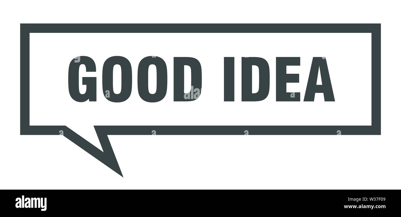 good idea sign. good idea square speech bubble. good idea Stock Vector ...