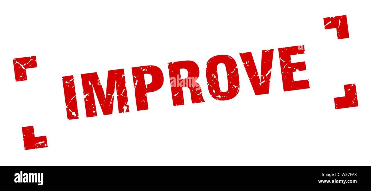 improve stamp. improve square grunge sign. improve Stock Vector Image ...