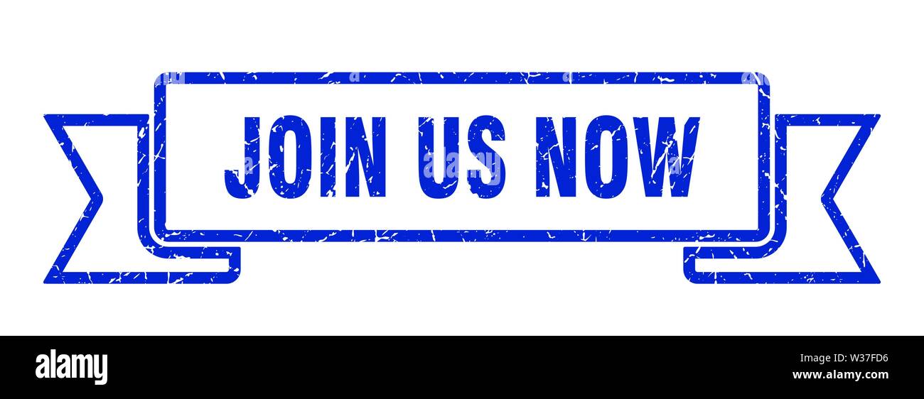 Join us now ribbon hi-res stock photography and images - Alamy