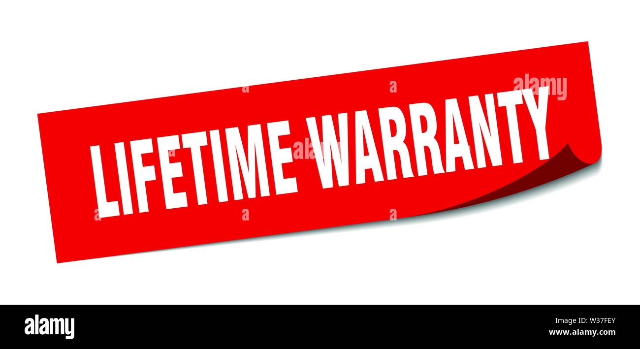 lifetime warranty sticker. lifetime warranty square isolated sign ...