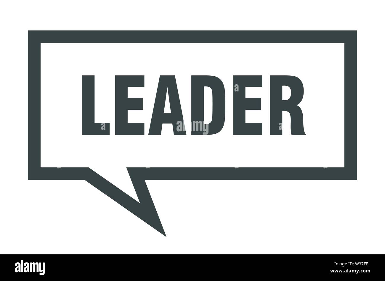 leader sign. leader square speech bubble. leader Stock Vector Image ...