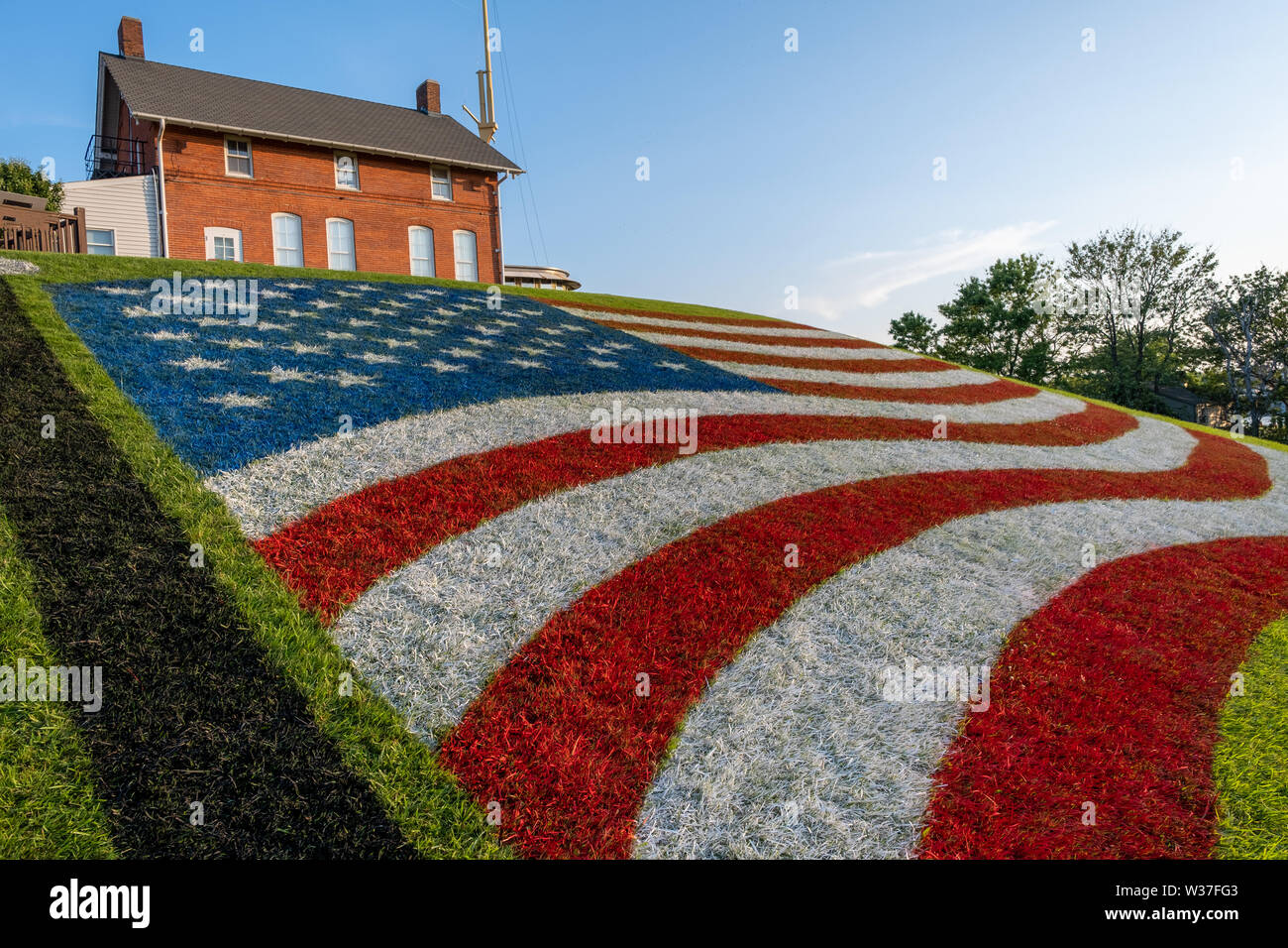 Blue field of white stars hi-res stock photography and images - Alamy