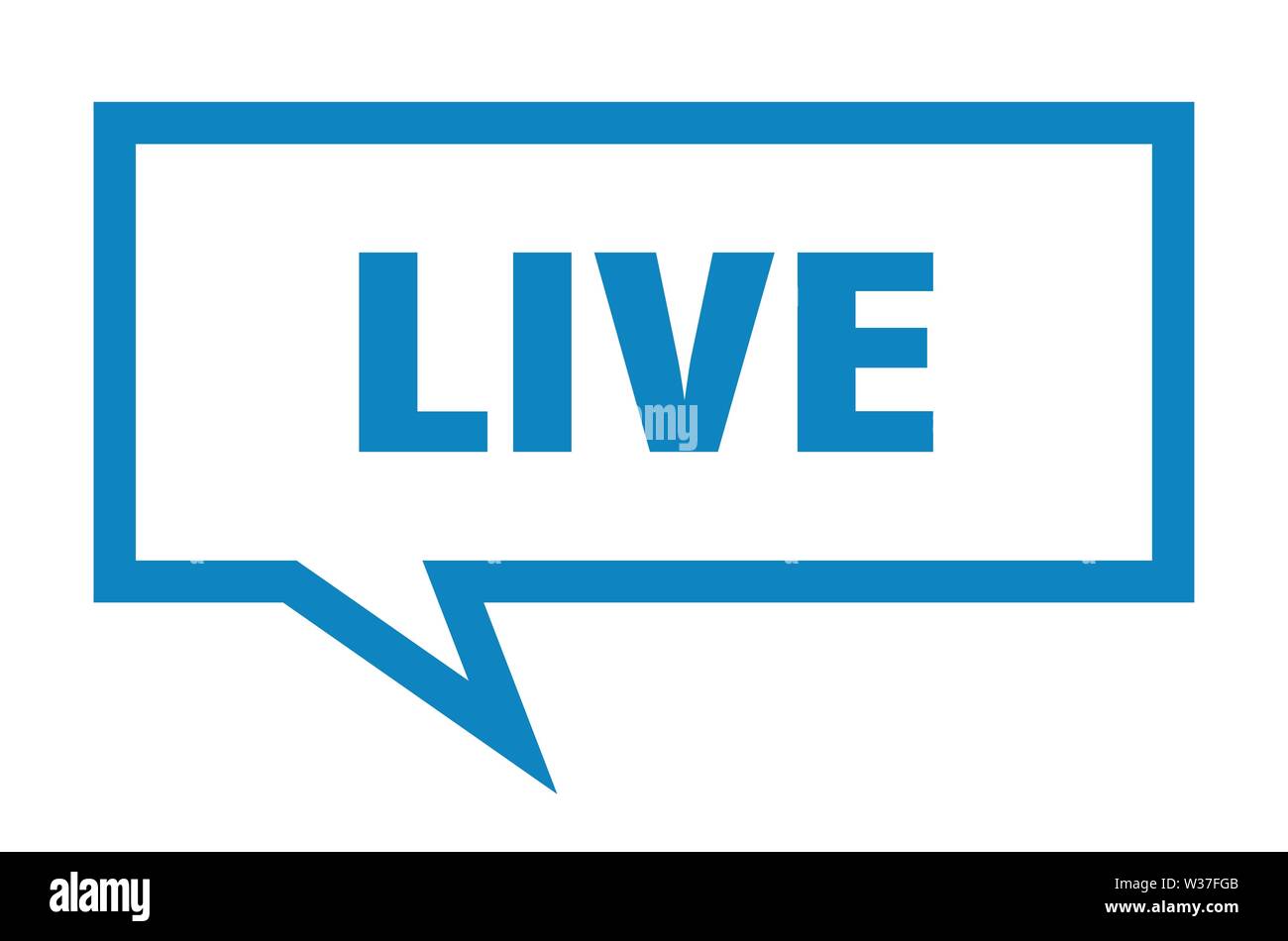 live sign. live square speech bubble. live Stock Vector Image & Art - Alamy