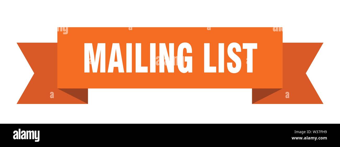 mailing list ribbon. mailing list isolated sign. mailing list banner ...