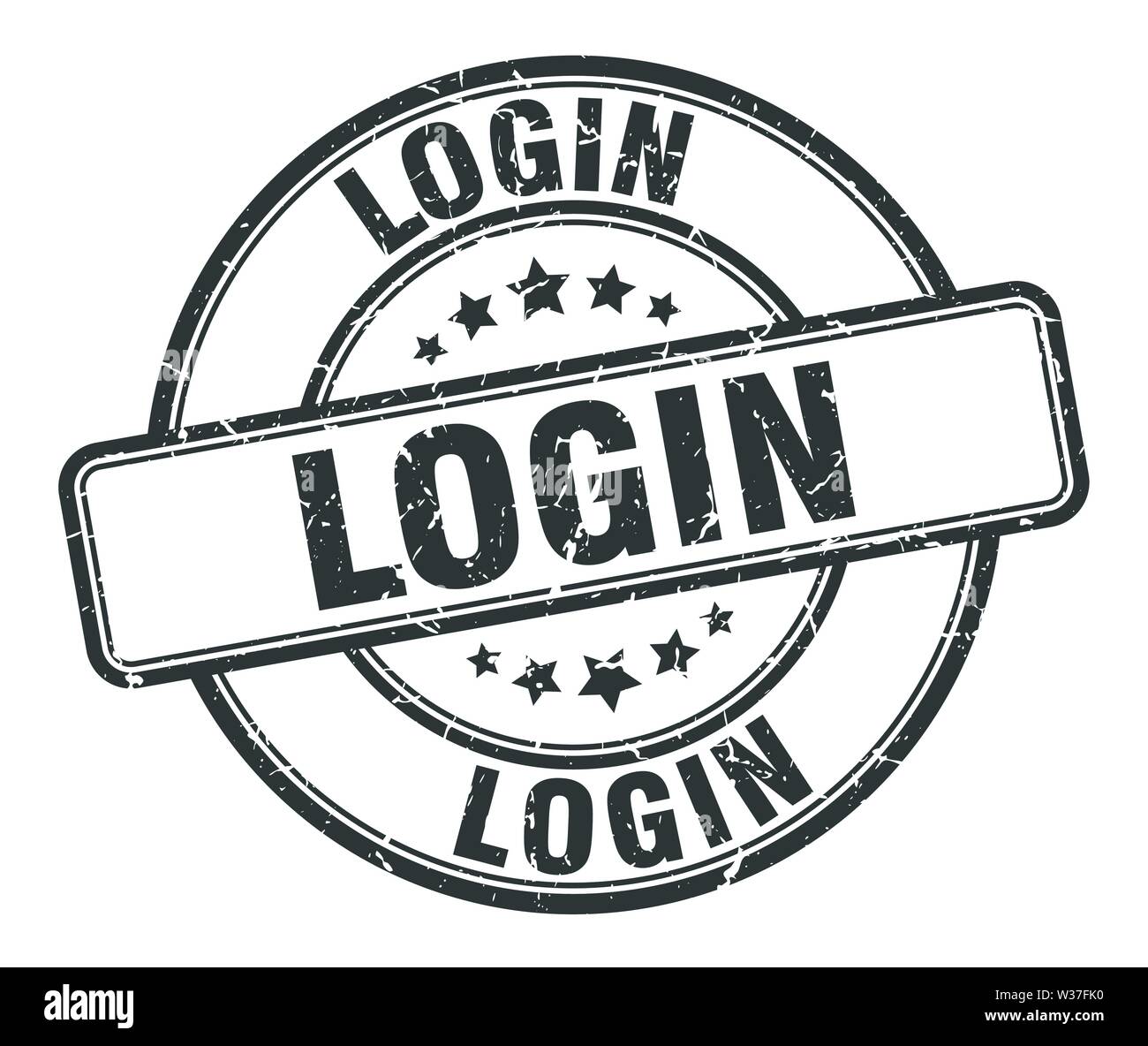 login stamp. login round grunge sign. login Stock Vector Image & Art ...
