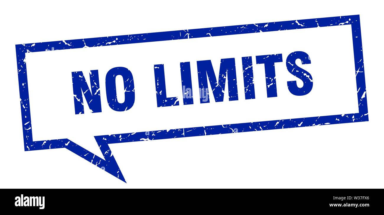 no limits sign. no limits square speech bubble. no limits Stock Vector ...