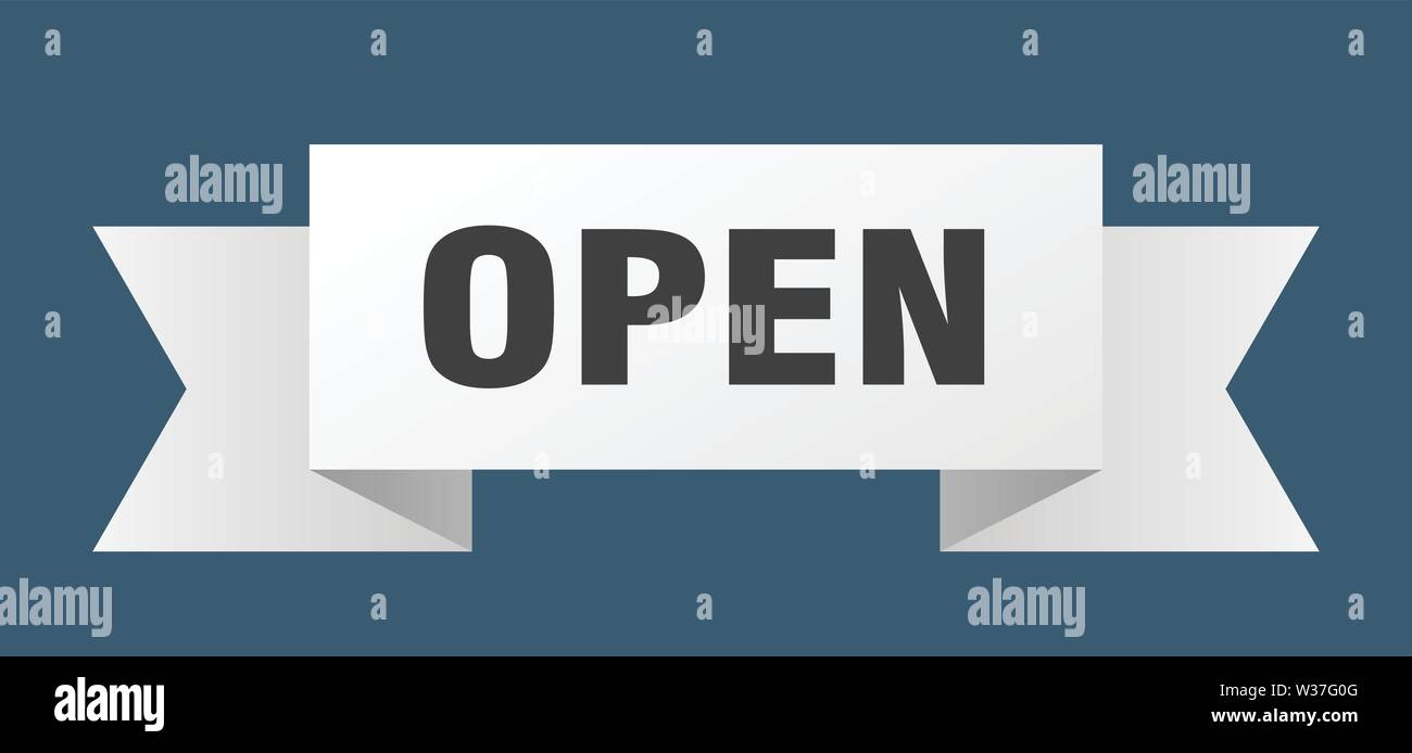 open ribbon. open isolated sign. open banner Stock Vector Image & Art ...