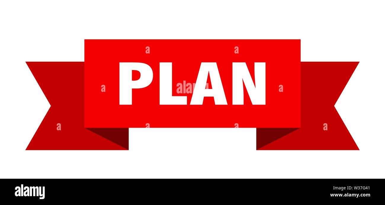 plan ribbon. plan isolated sign. plan banner Stock Vector Image & Art ...