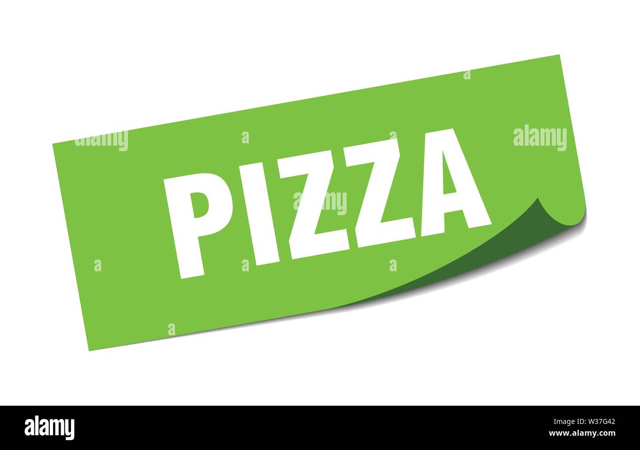 pizza sticker. pizza square isolated sign. pizza Stock Vector Image ...