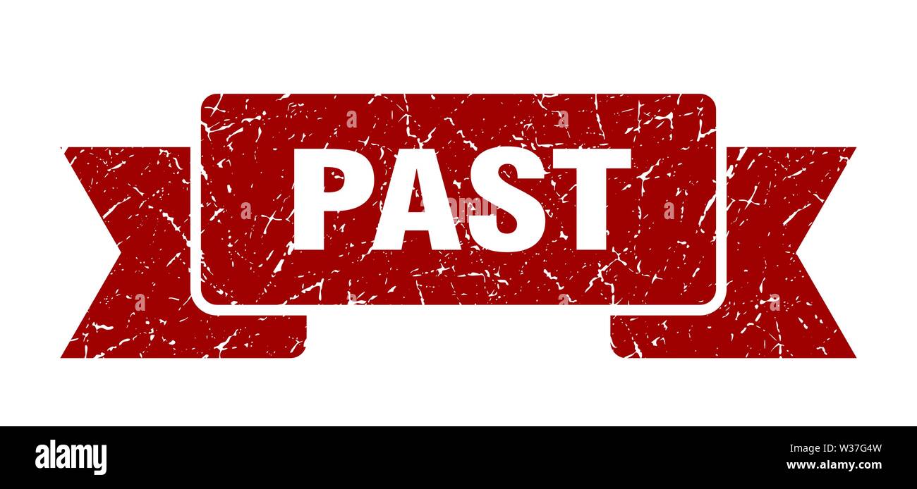 past grunge ribbon. past sign. past banner Stock Vector Image & Art - Alamy
