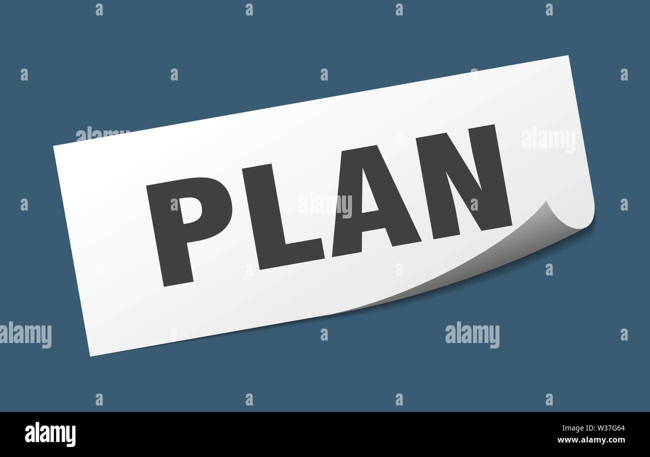 plan sticker. plan square isolated sign. plan Stock Vector Image & Art ...