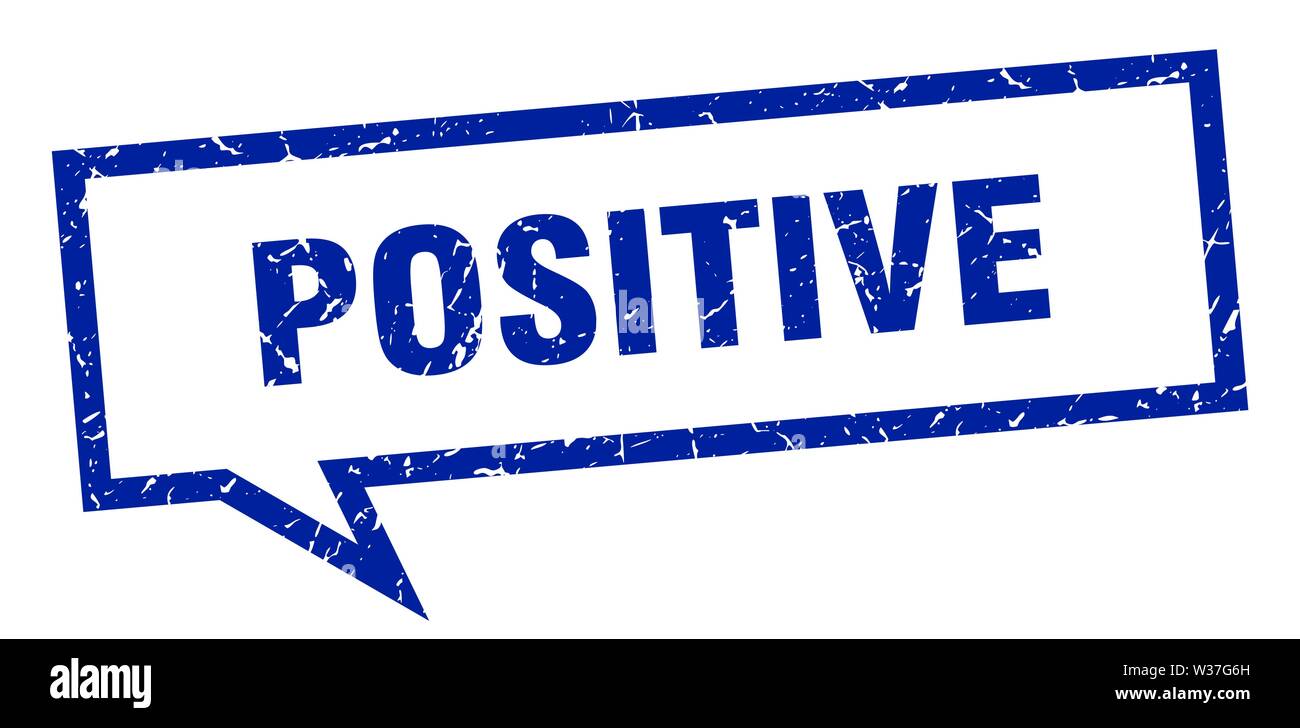 positive sign. positive square speech bubble. positive Stock Vector ...