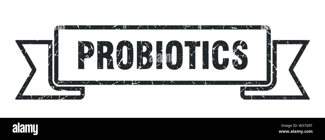 probiotics grunge ribbon. probiotics sign. probiotics banner Stock ...
