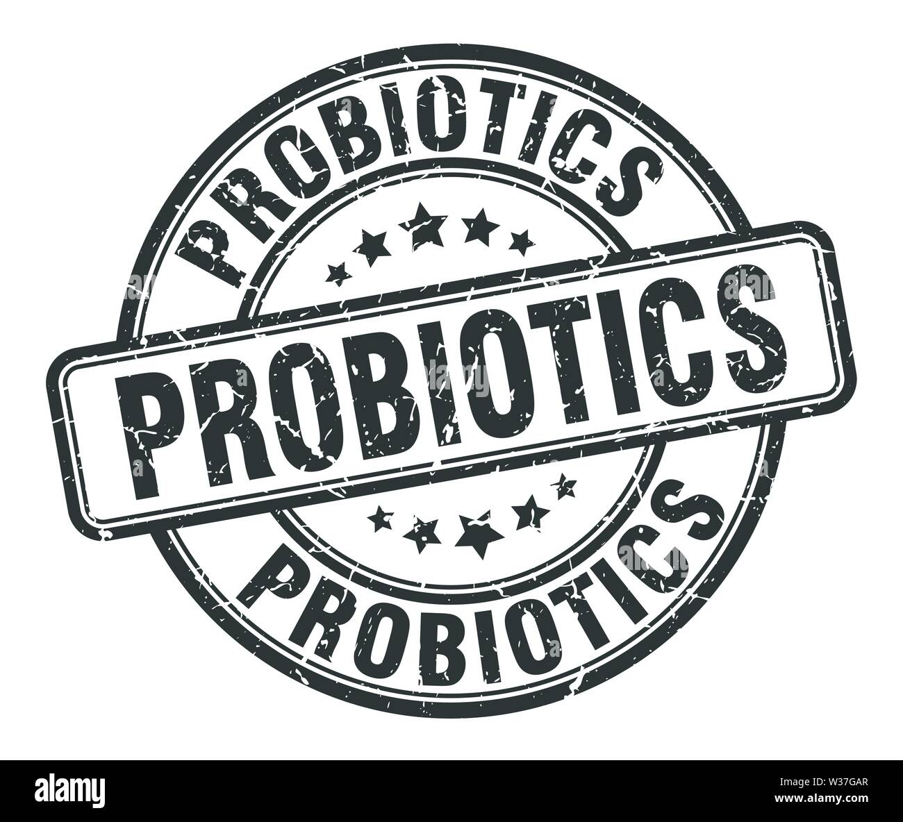 Probiotics stamp Black and White Stock Photos & Images - Alamy