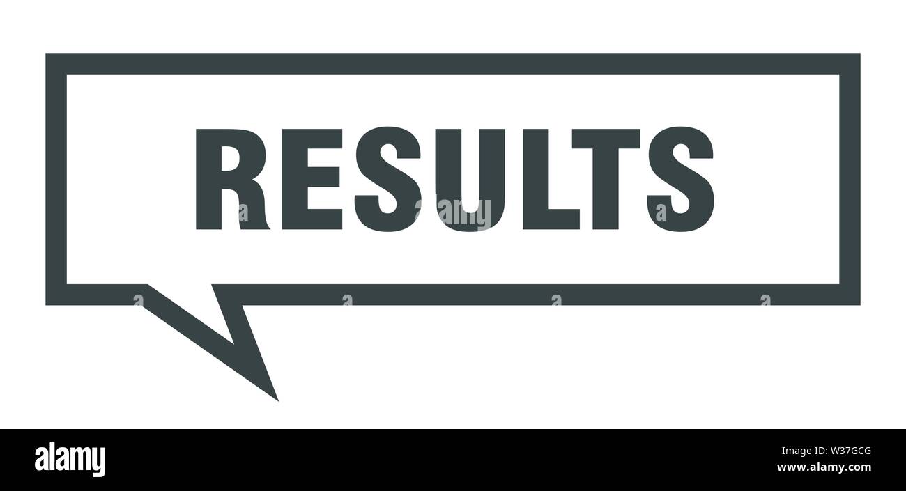results sign. results square speech bubble. results Stock Vector Image ...