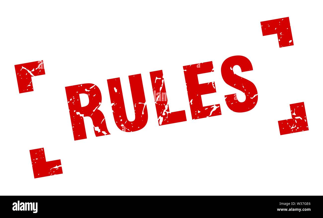 rules stamp. rules square grunge sign. rules Stock Vector Image & Art ...