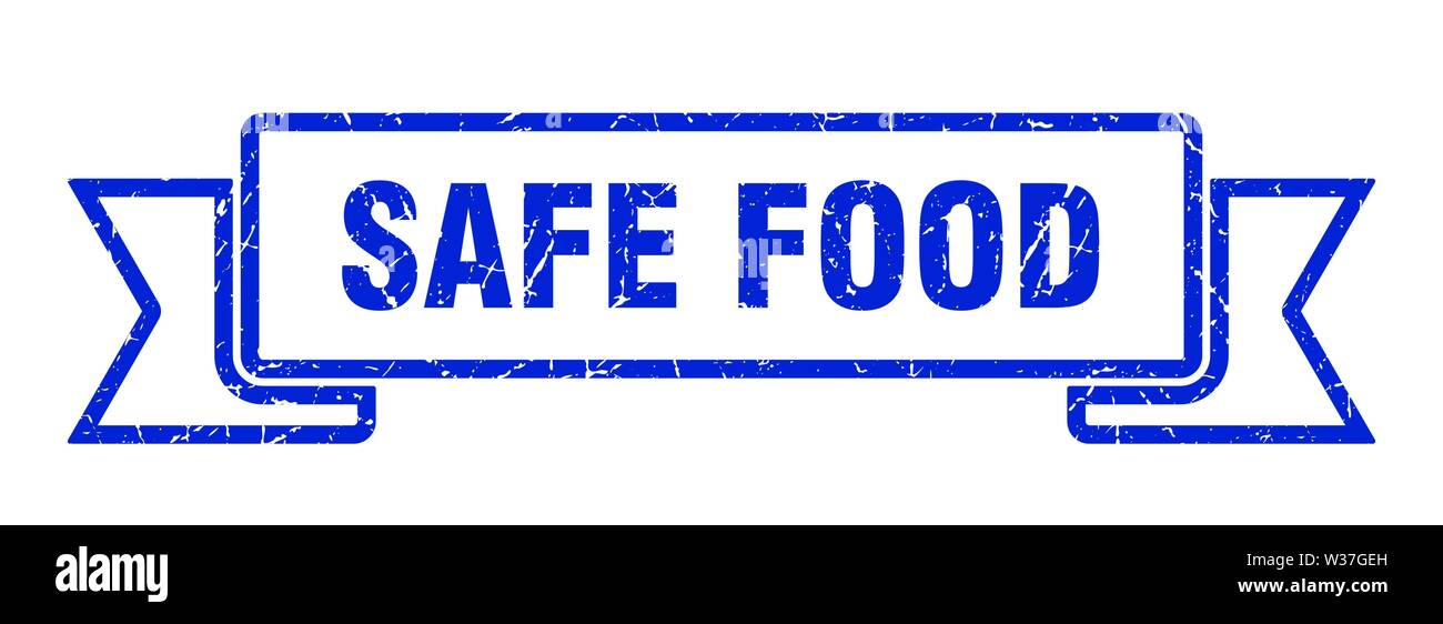 safe food grunge ribbon. safe food sign. safe food banner Stock Vector ...