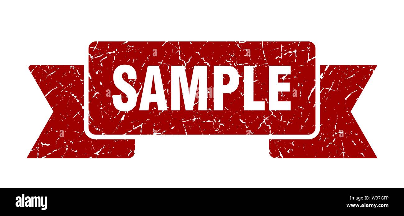 sample grunge ribbon. sample sign. sample banner Stock Vector Image ...