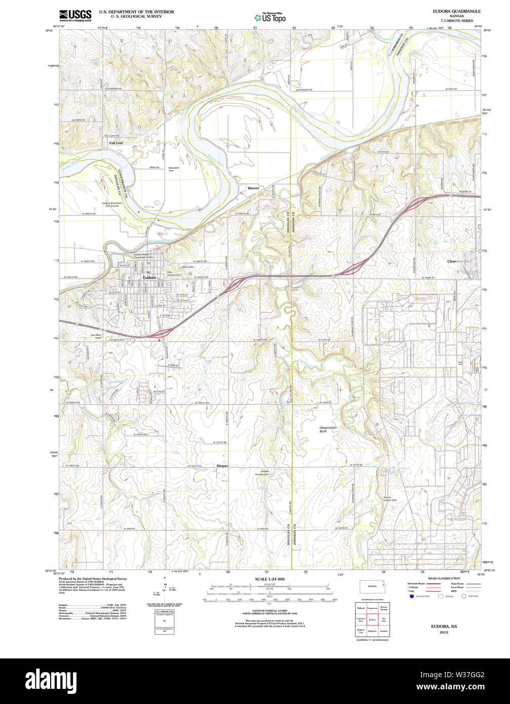 Map of eudora hi-res stock photography and images - Alamy