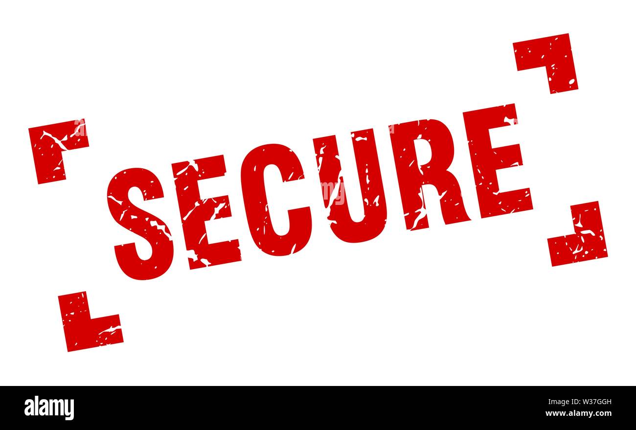 secure stamp. secure square grunge sign. secure Stock Vector Image ...