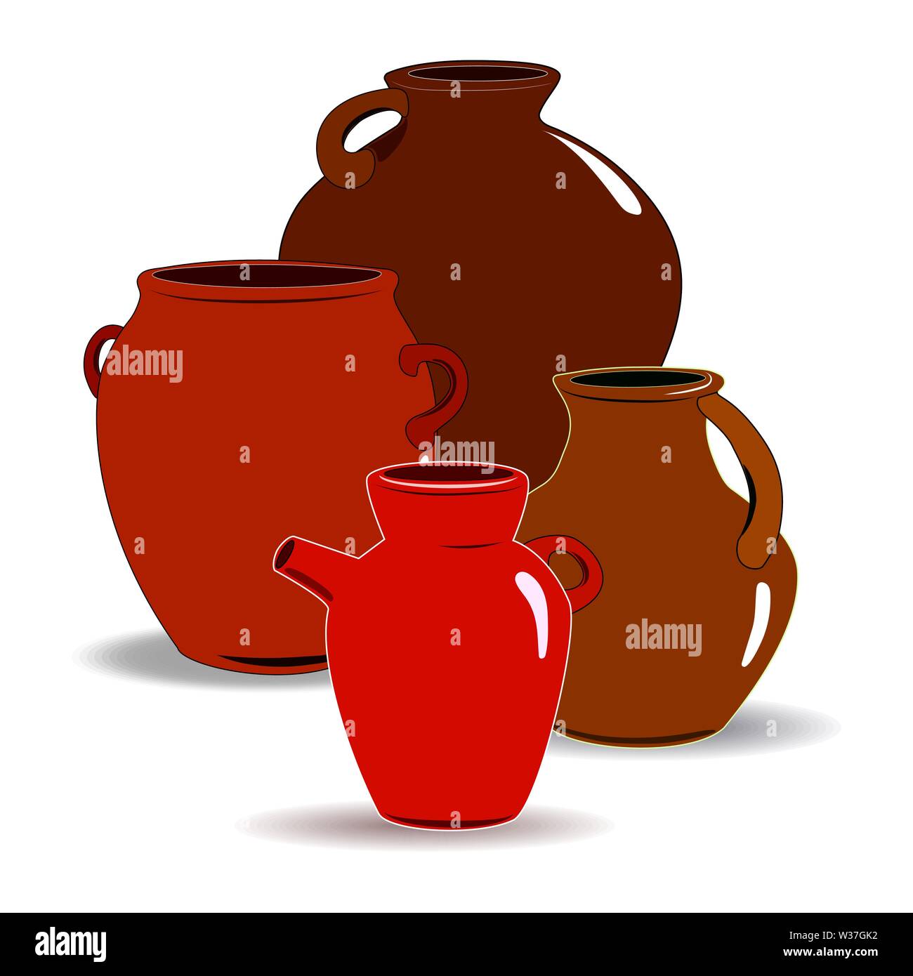 Black pottery jug jugs Stock Vector Images - Alamy