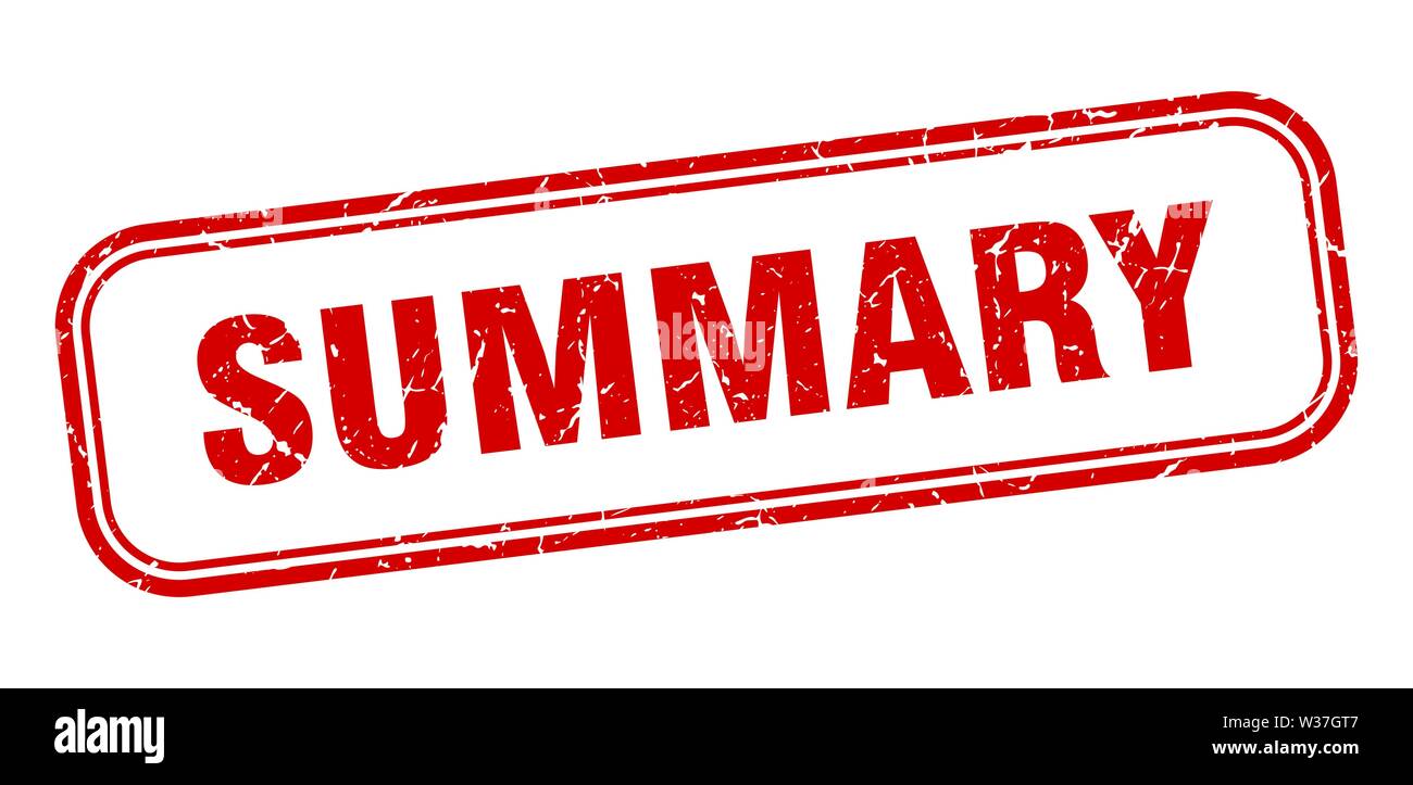 summary stamp. summary square grunge sign. summary Stock Vector Image ...