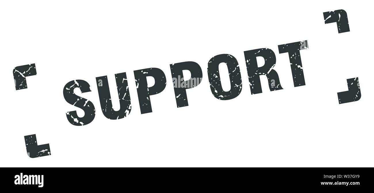 support stamp. support square grunge sign. support Stock Vector Image ...