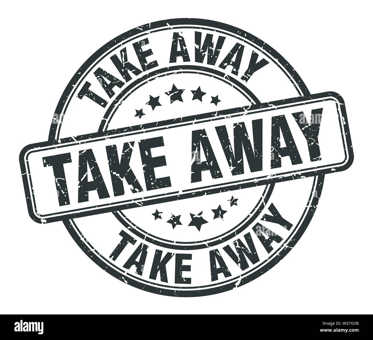 take away stamp. take away round grunge sign. take away Stock Vector ...