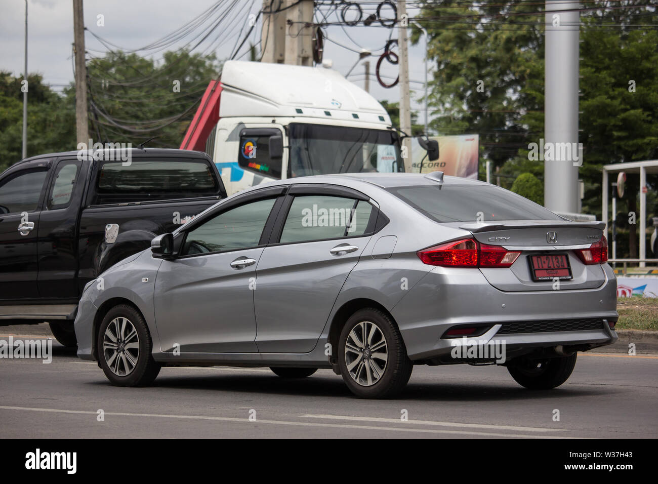 Chiangmai, Thailand - July 11 2019: Private Honda City Compact car ...