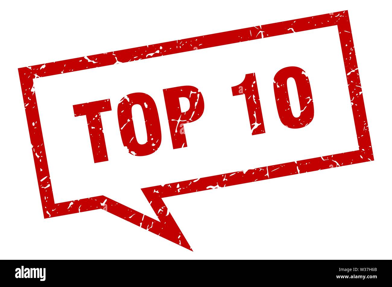 top 10 sign. top 10 square speech bubble. top 10 Stock Vector Image ...