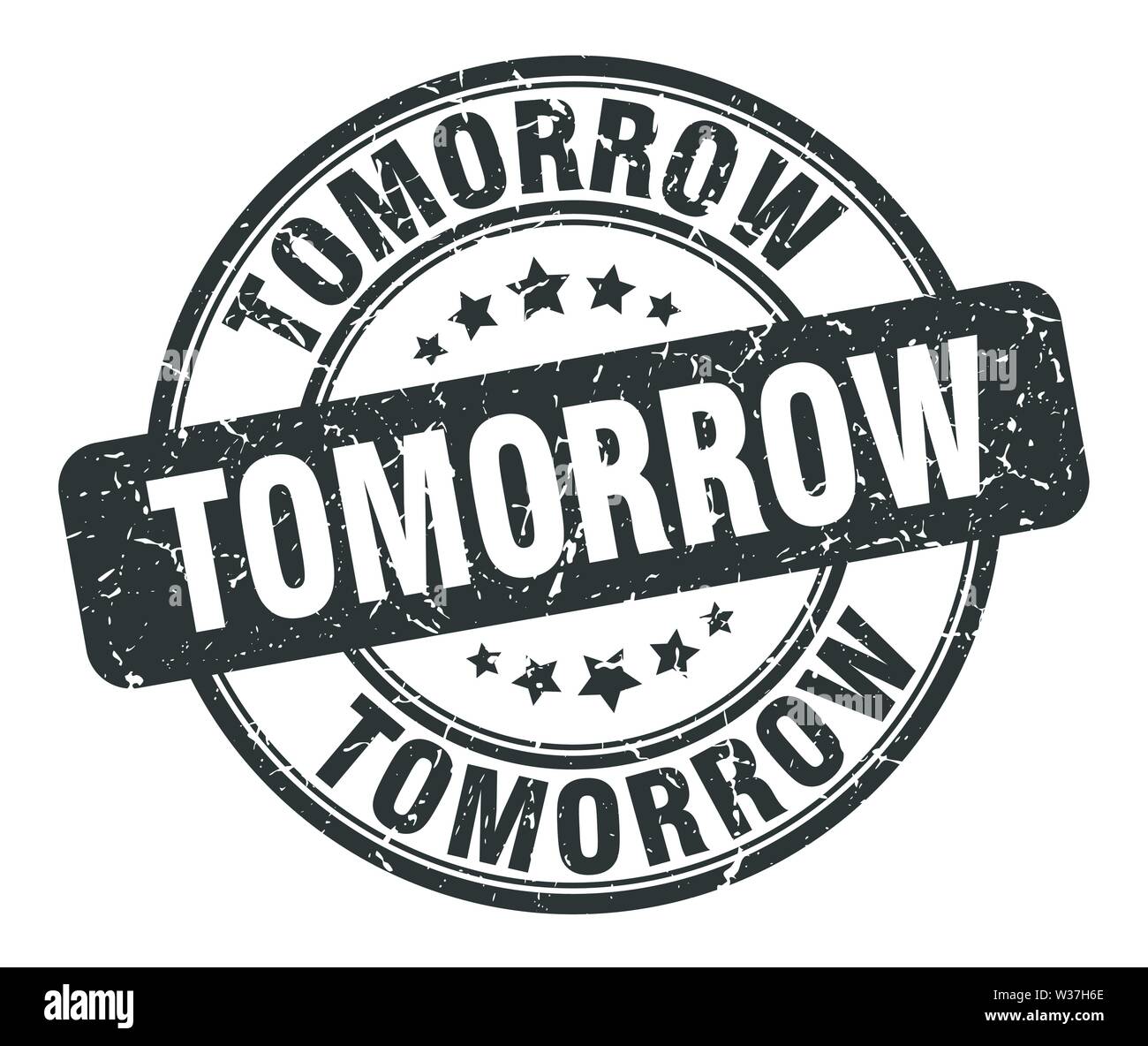 Tomorrow stamp Black and White Stock Photos & Images - Alamy