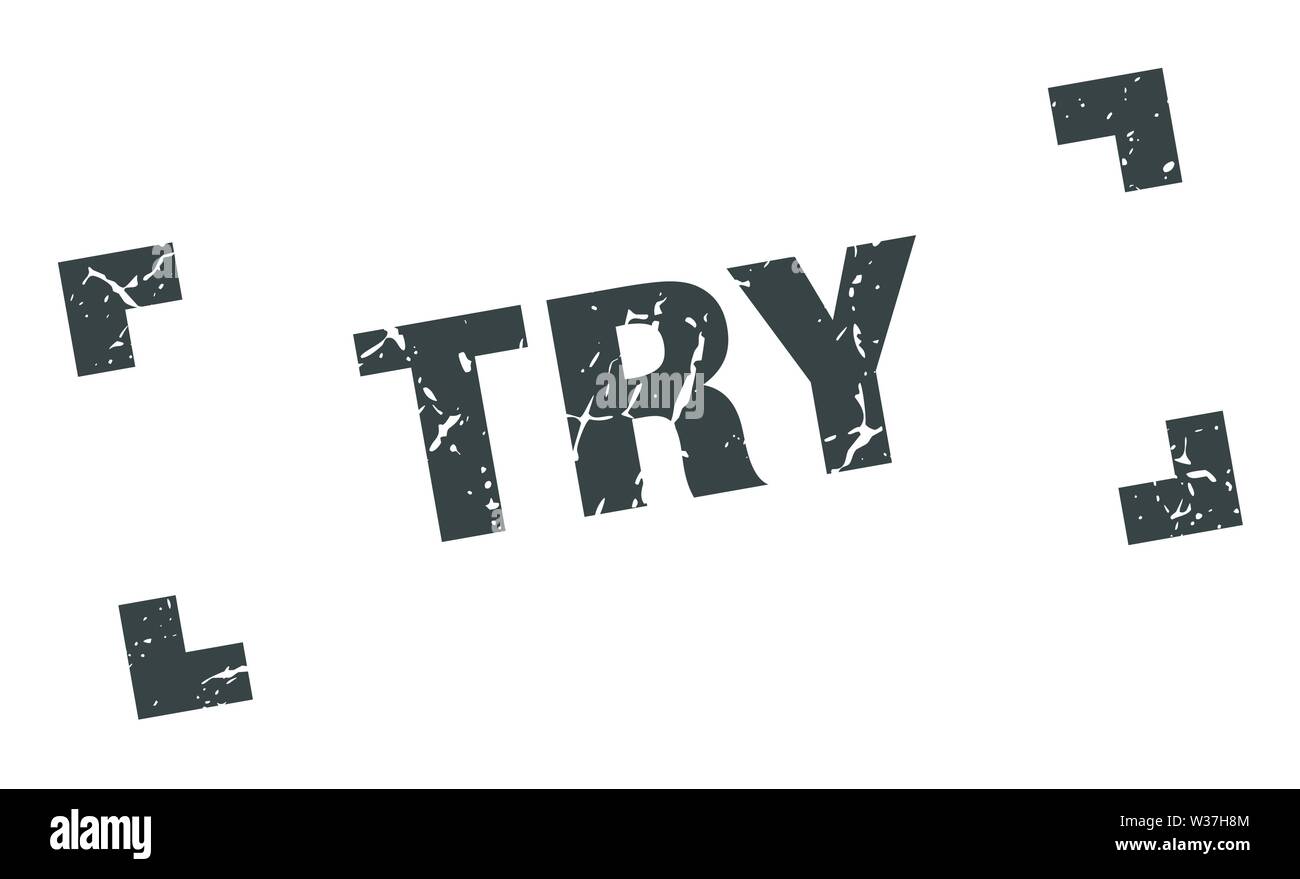 try stamp. try square grunge sign. try Stock Vector Image & Art - Alamy