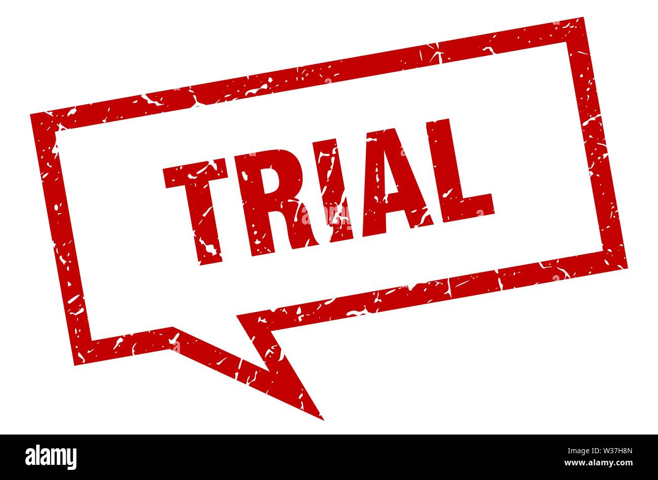 trial sign. trial square speech bubble. trial Stock Vector Image & Art ...