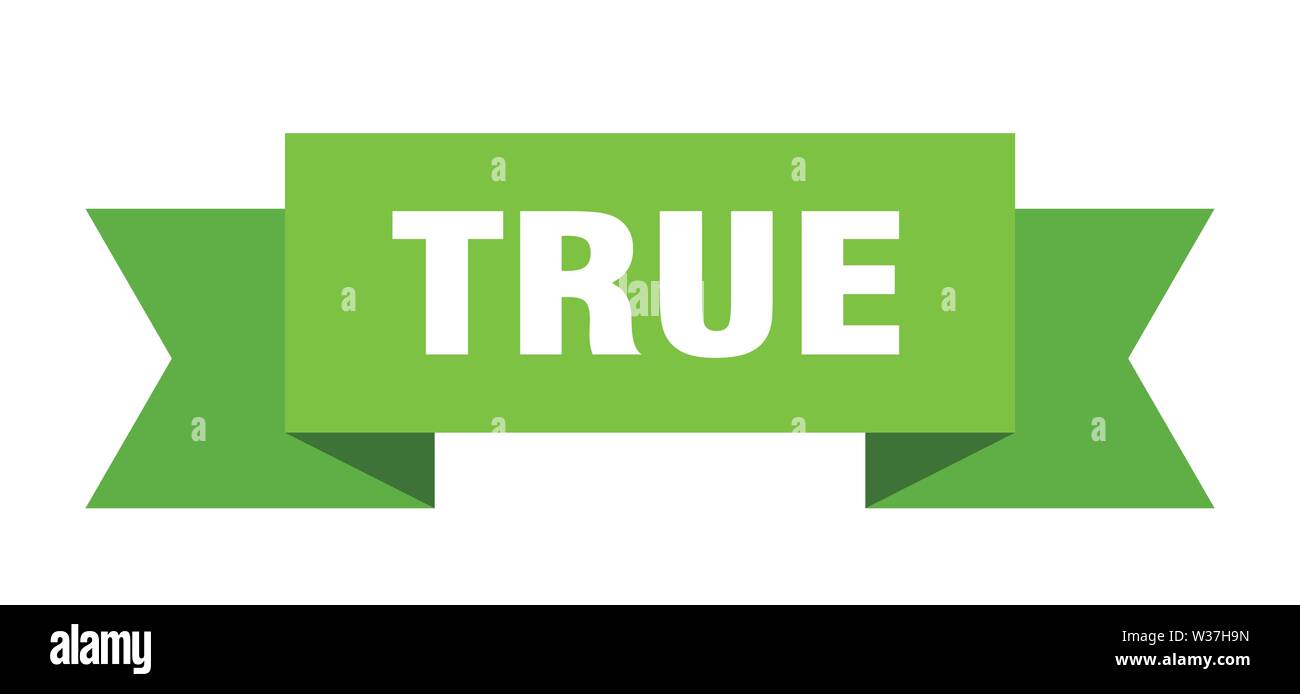 true ribbon. true isolated sign. true banner Stock Vector Image & Art ...