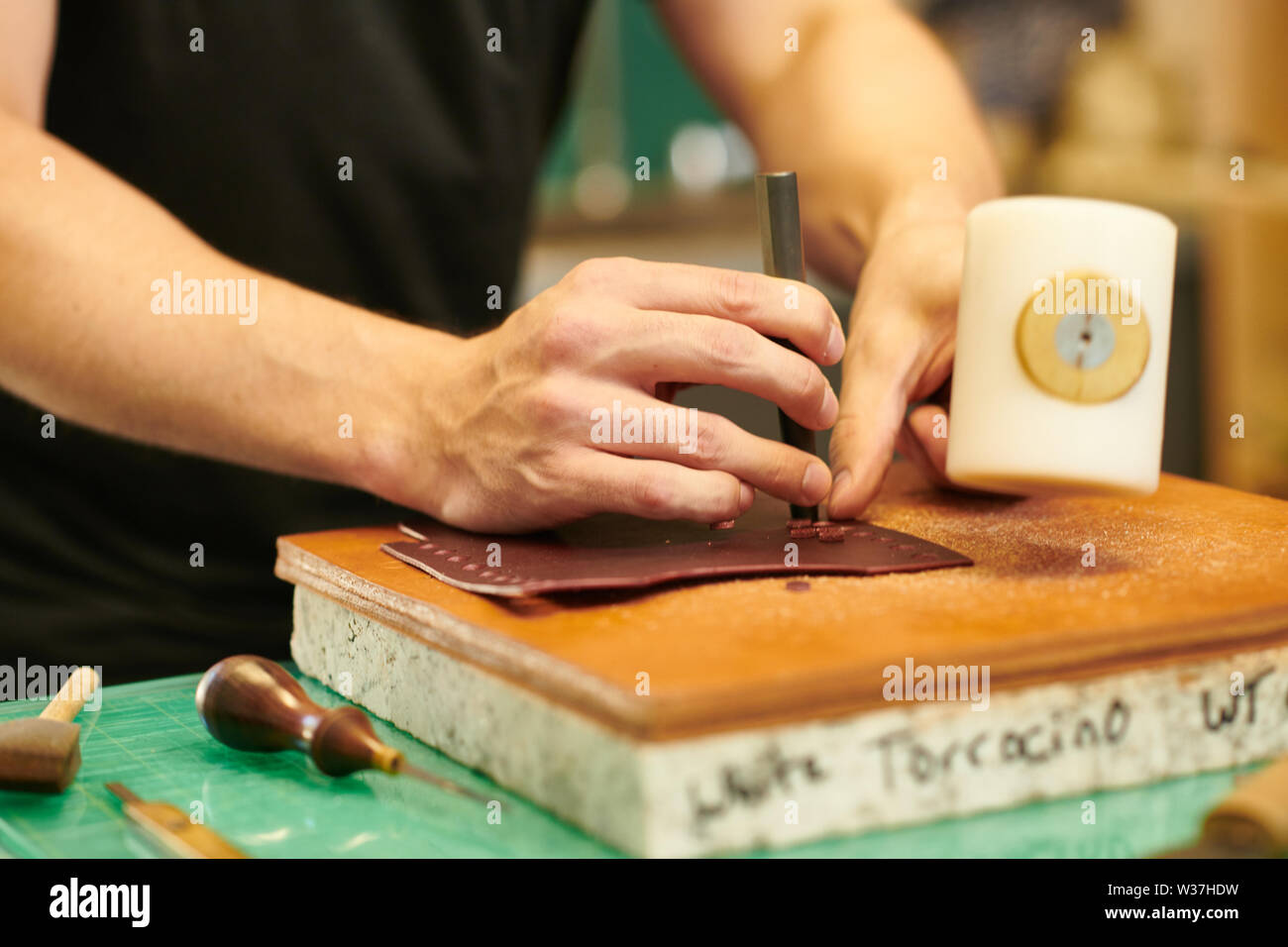 Leather working hi-res stock photography and images - Alamy