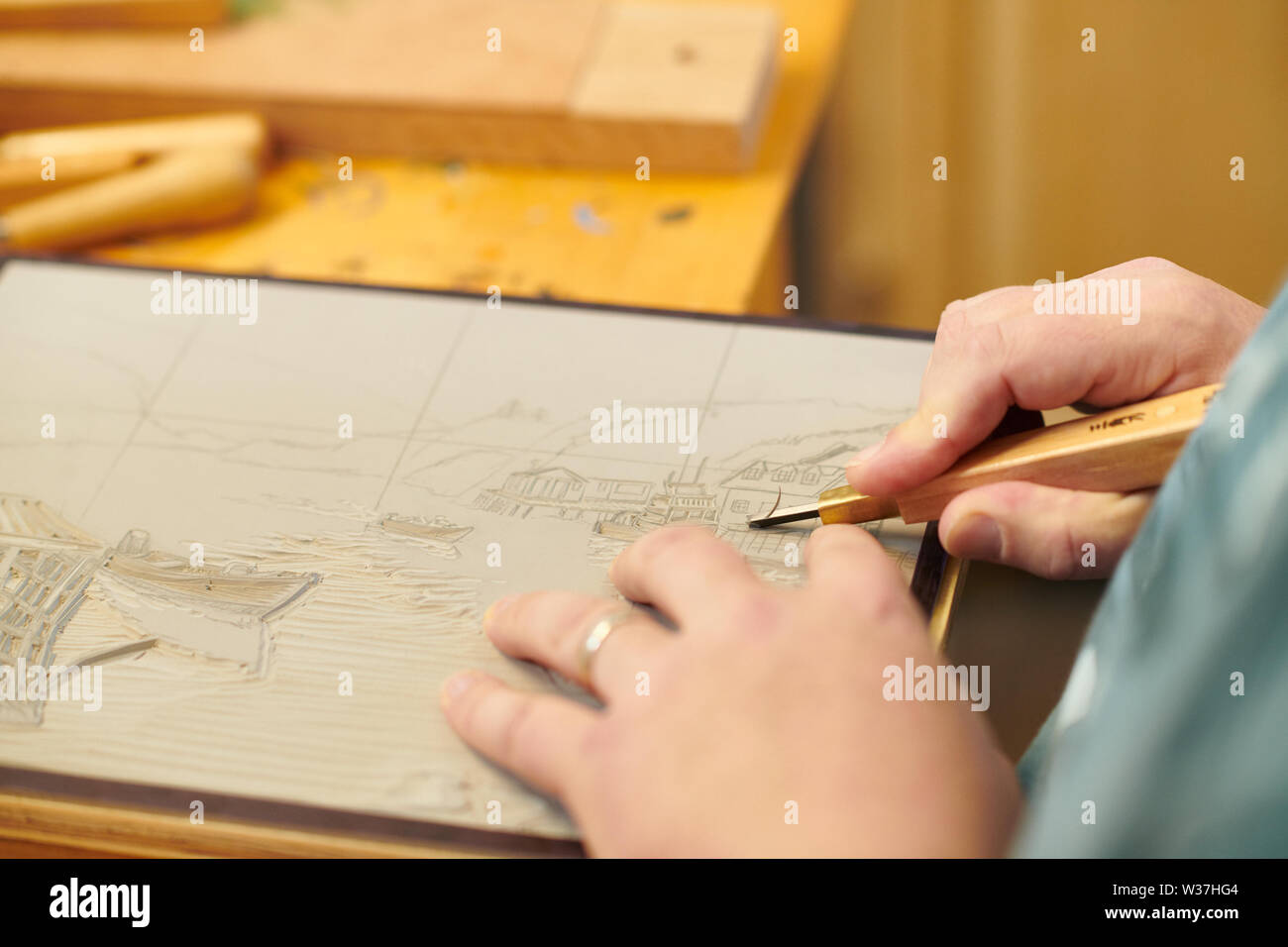 Hand block printing hi-res stock photography and images - Alamy