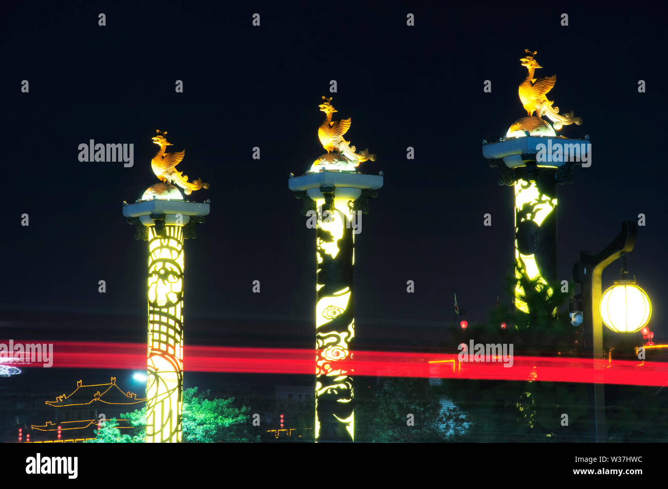 Lighted pillars hi-res stock photography and images - Alamy