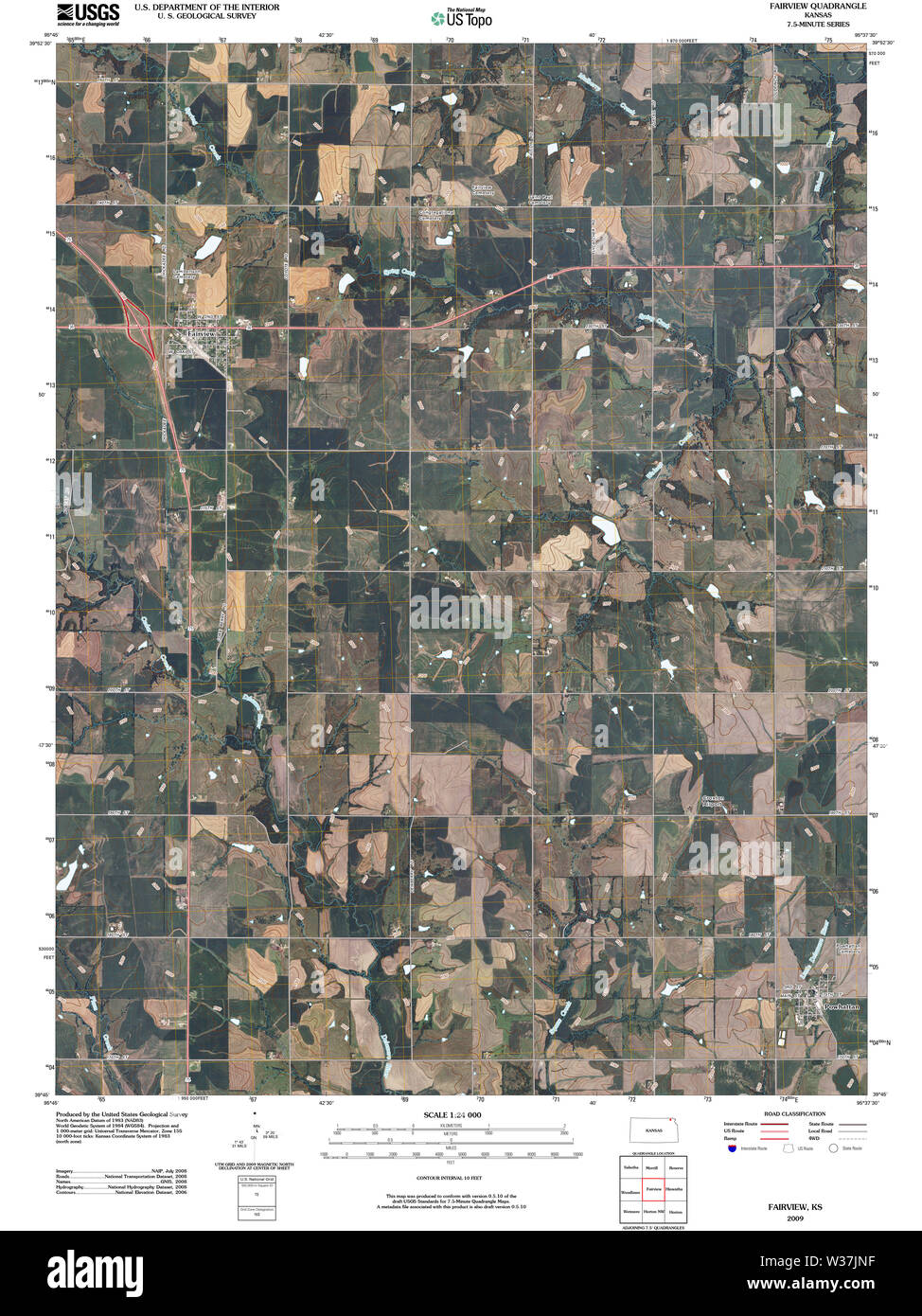 Fairview kansas map Cut Out Stock Images & Pictures - Alamy