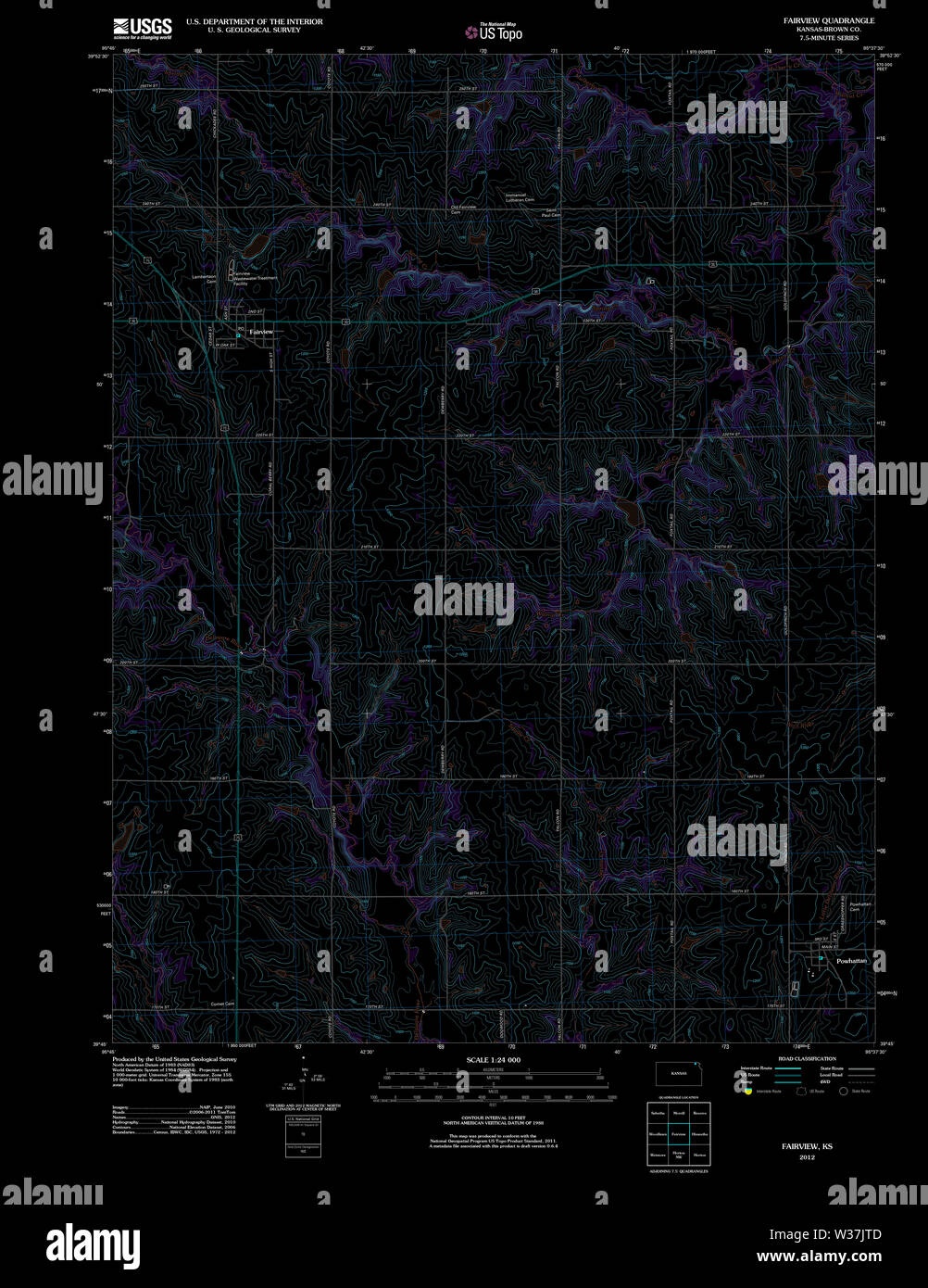 Fairview kansas map hi-res stock photography and images - Alamy