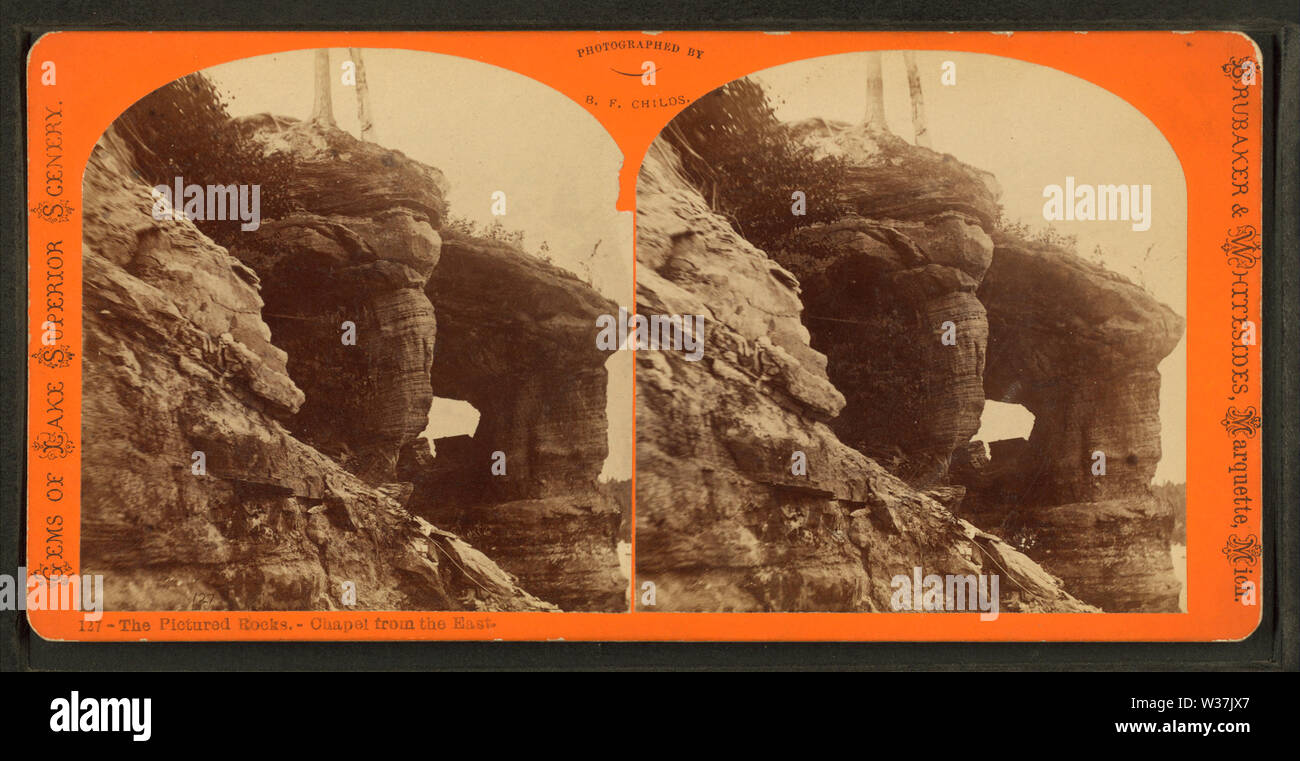 The Pictured Rocks - chapel from the east, from Robert N Dennis ...