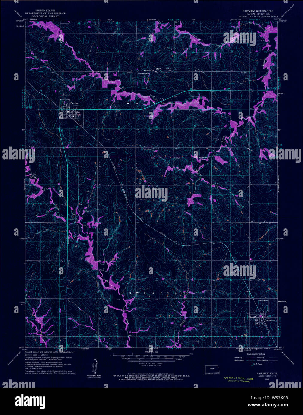 Fairview kansas map hi-res stock photography and images - Alamy