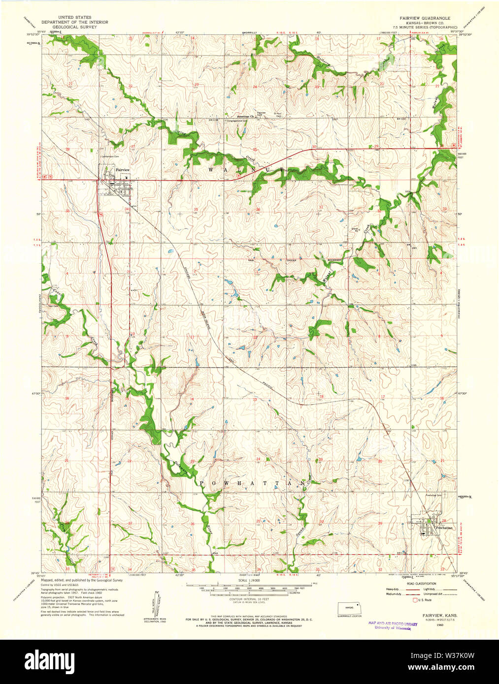 Fairview kansas map hi-res stock photography and images - Alamy