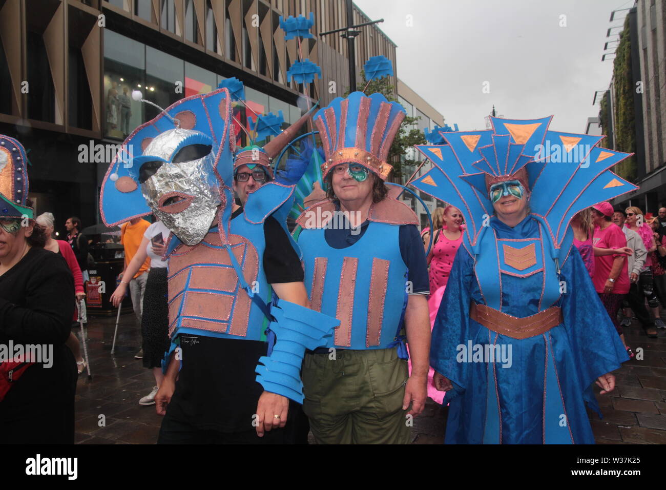 Newcastle upon Tyne, UK, 13th July, 2019, VAMOS Mardi Gras Parade Celebrating Spanish and ...