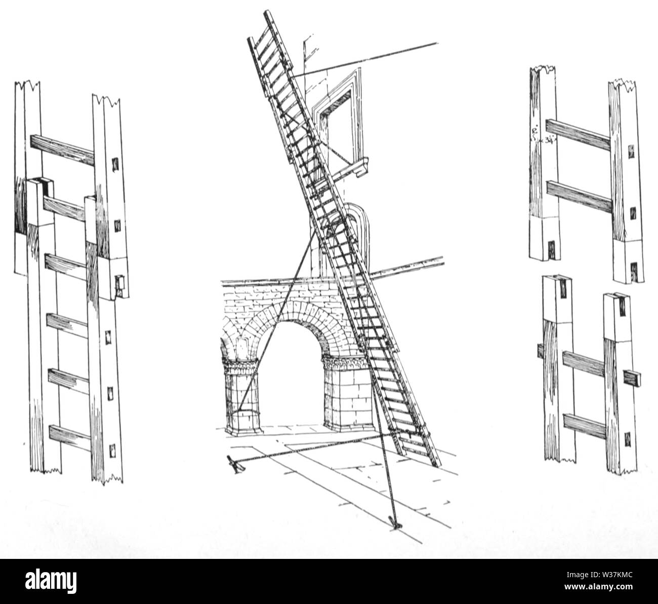 The Roman Ladder (Fires and Fire-fighters Stock Photo - Alamy